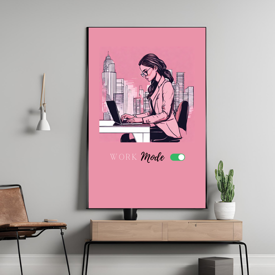 Digital Art - Work Mode Poster – Bansal Designs
