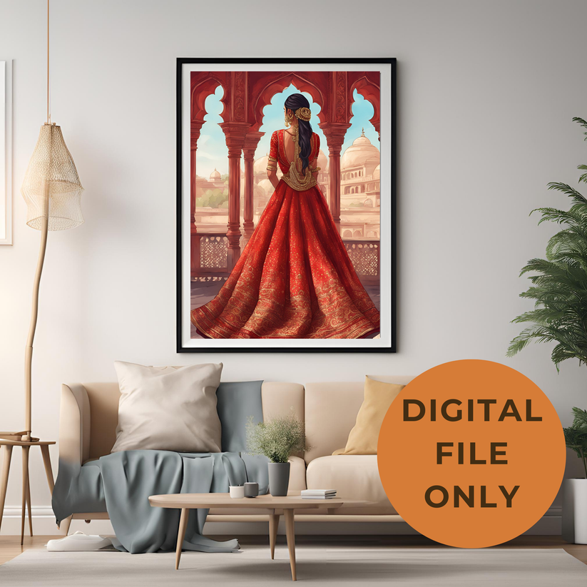 Pakistani Princess - Digital Printable Wall Art – Bansal Designs