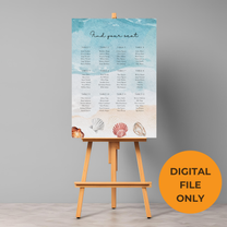 Destination Wedding Beach Seating Plan Digital Download - Online Templ ...