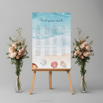 Destination Wedding Beach Seating Plan Digital Download - Online Templ ...