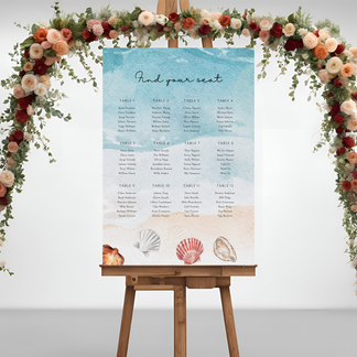 Destination Wedding Beach Seating Plan Digital Download - Online Templ ...