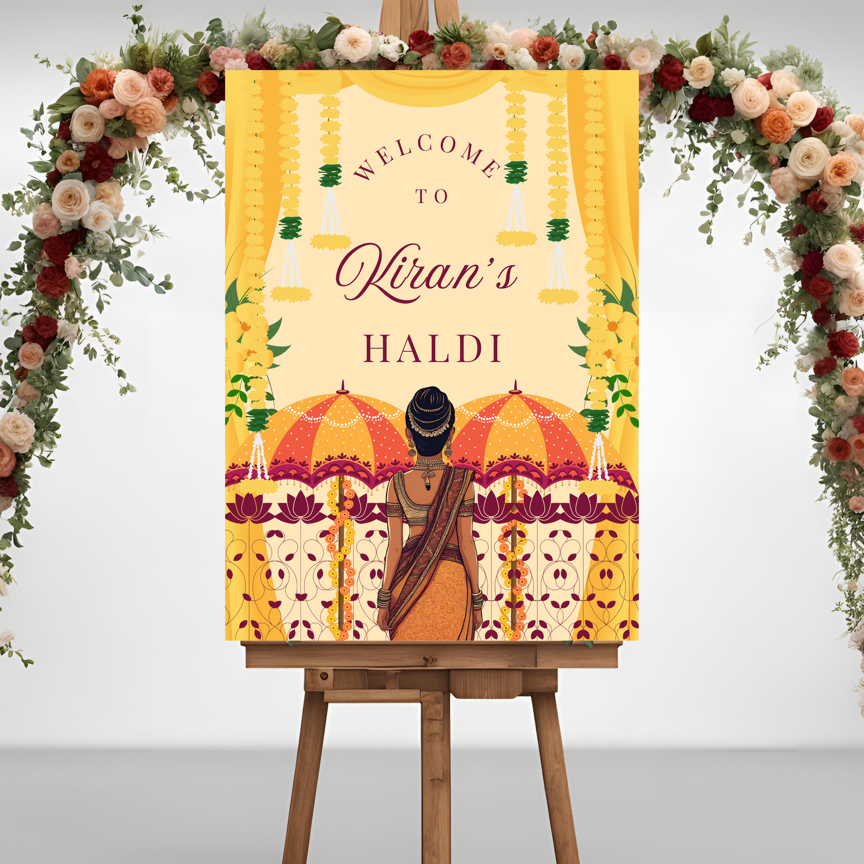 Haldi Entrance Board Digital Download - Online Template – Bansal Designs