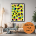 Retro Neon Bee Pop Art Pattern - Digital Printable Template – Bansal ...