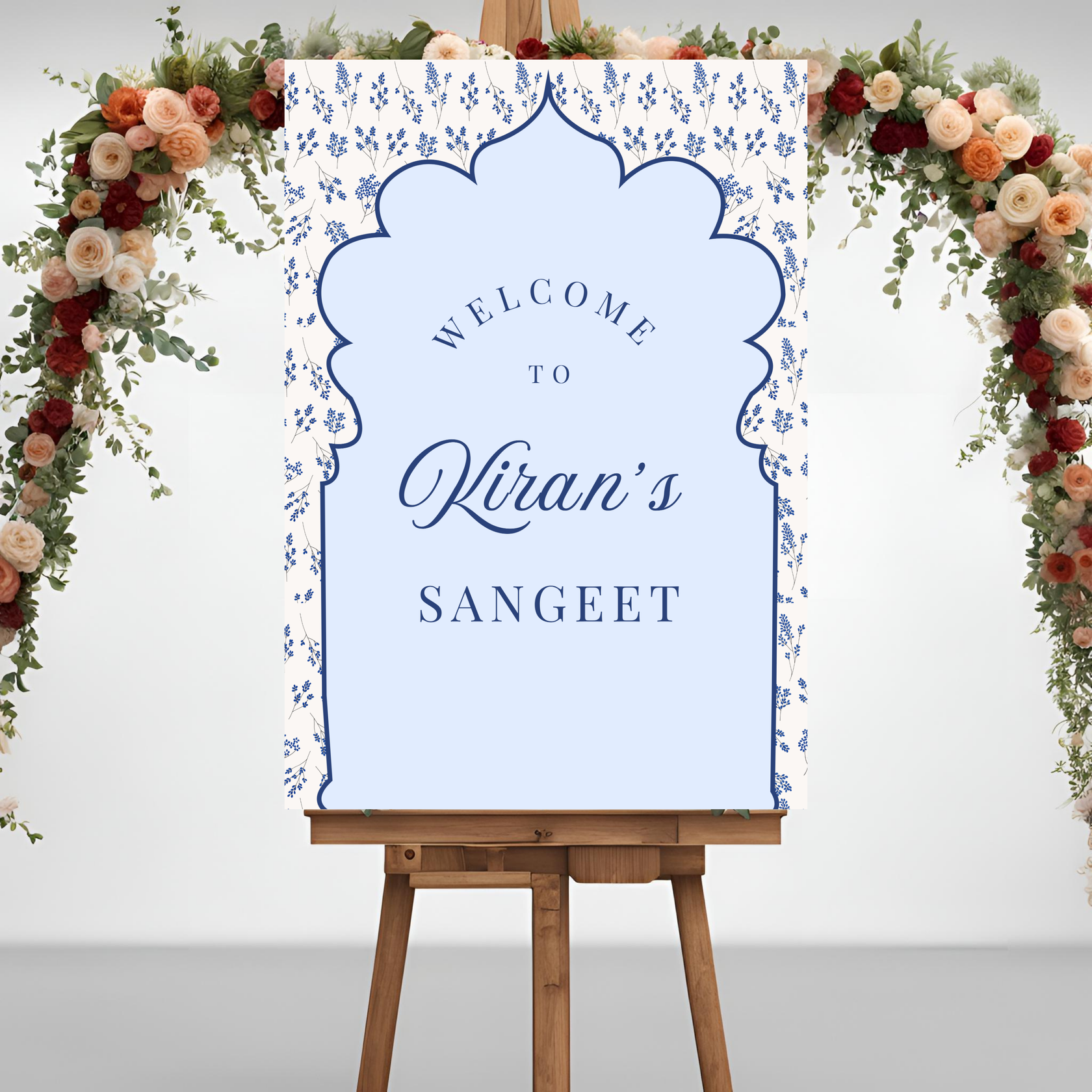 Blue Entrance Board Digital Download - Online Template – Bansal Designs