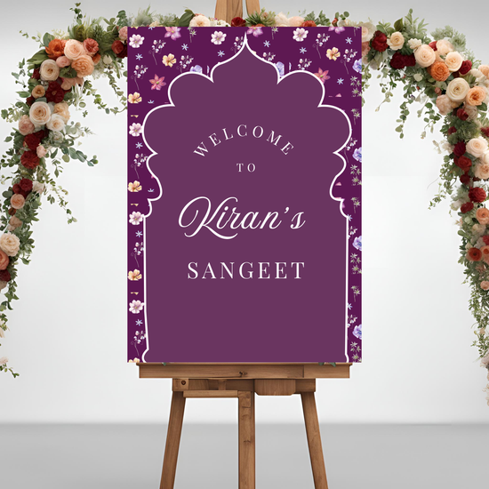 Purple Entrance Board Digital Download - Online Template – Bansal Designs