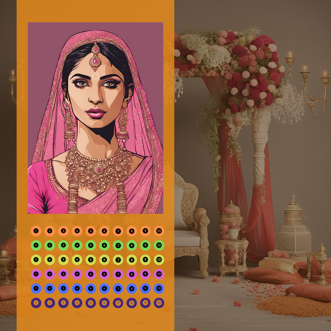 Pin the Bindi on the Bride - Wedding Game Digital Printable – Bansal ...